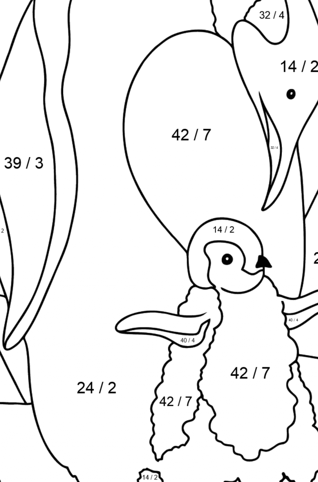 Coloring Page With A Penguin - Print (A4) for free!