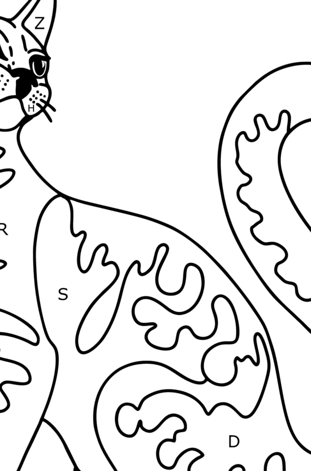 Bengal Cat coloring page ♥ Online and Print for Free!