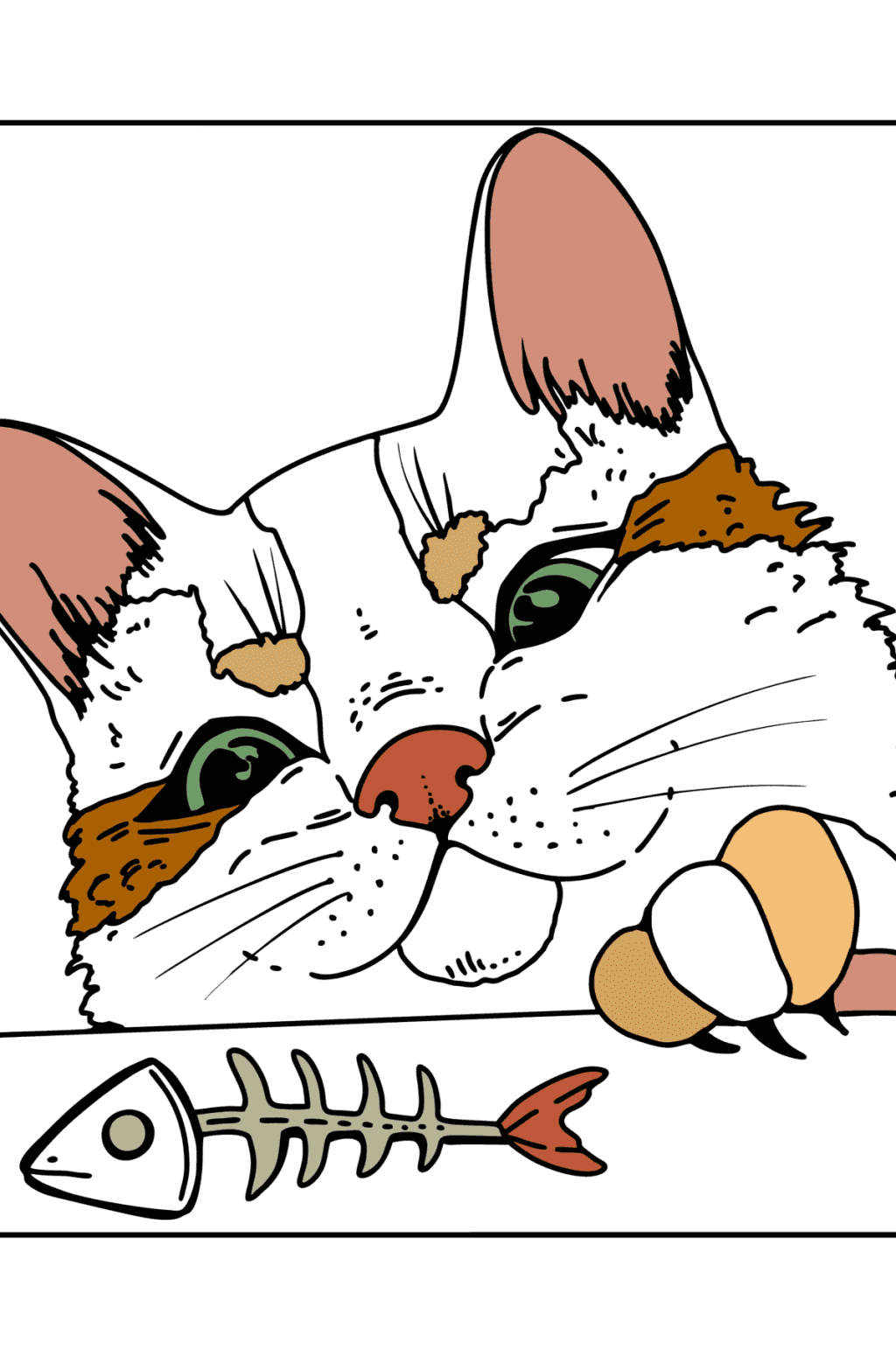 Cat Mask coloring page ♥ Online and Print for Free!
