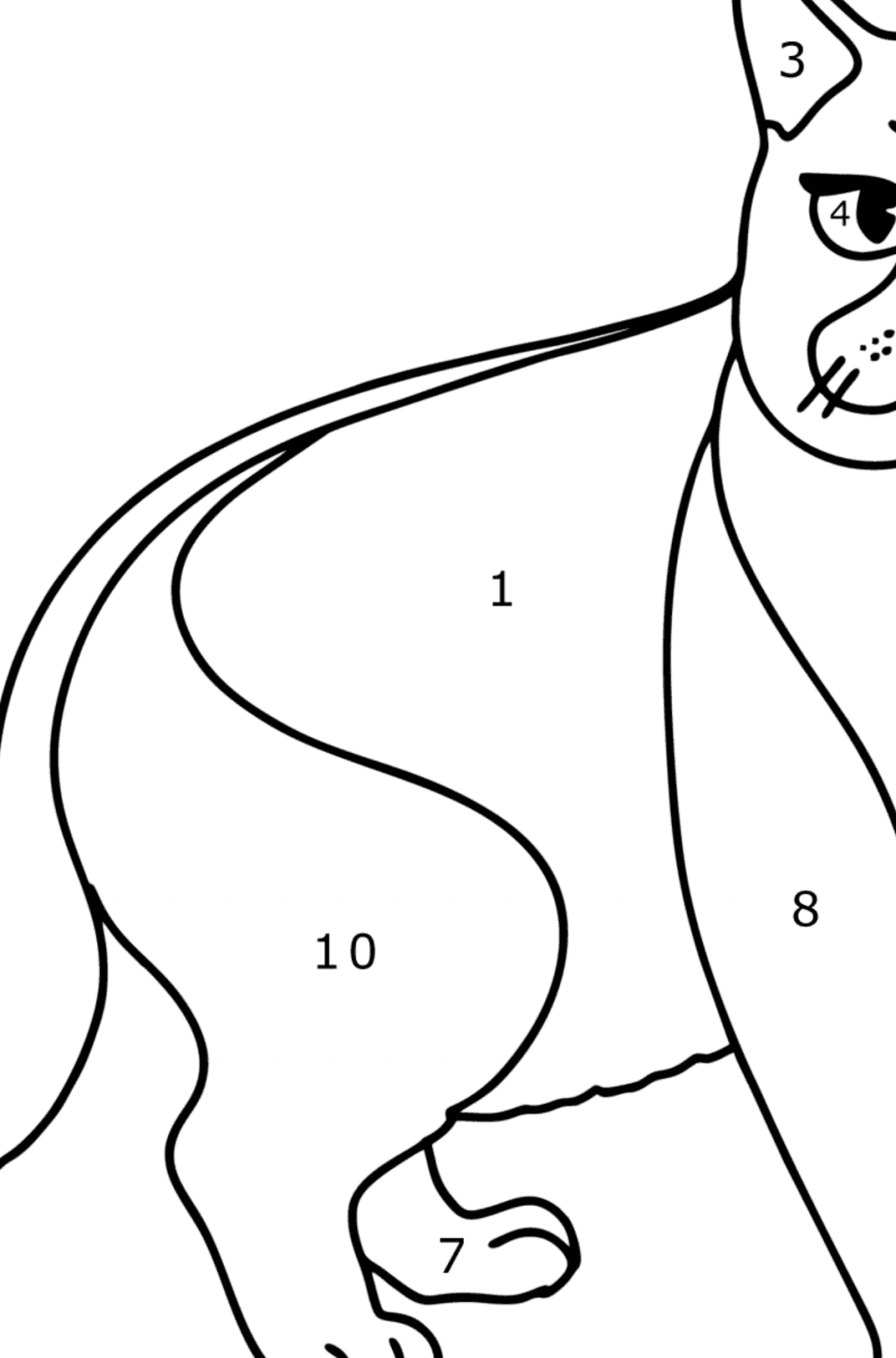 Chartreuse Cat coloring page ♥ Online and Print for Free!