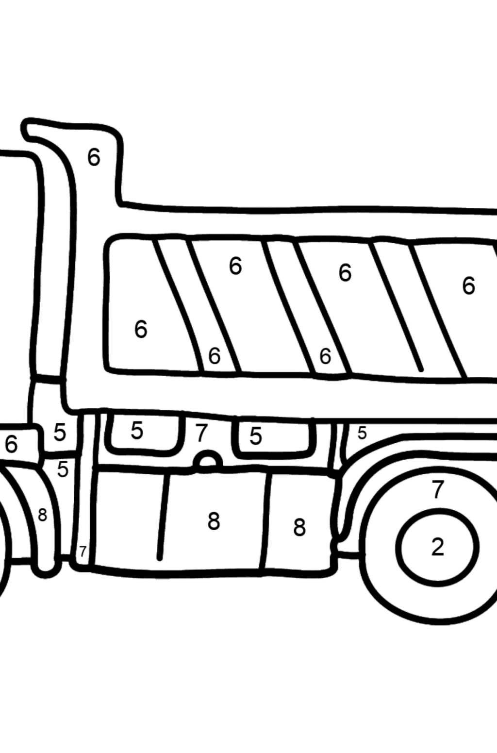A Dump Truck Coloring Page ♥ Online, and Print for Free!
