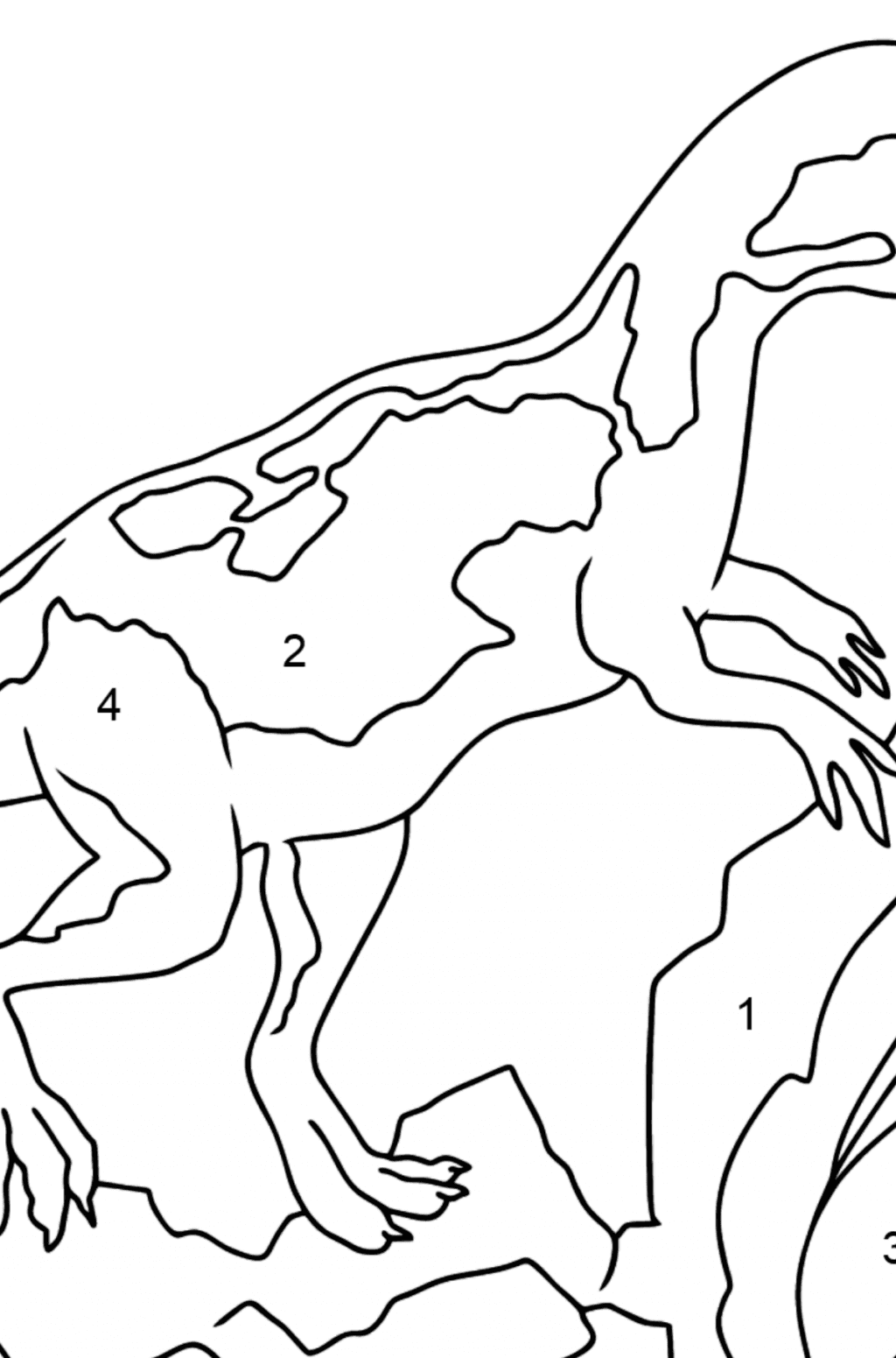 Jurassic Dinosaur Coloring Page (simple) ♥ Online and Print for Free!