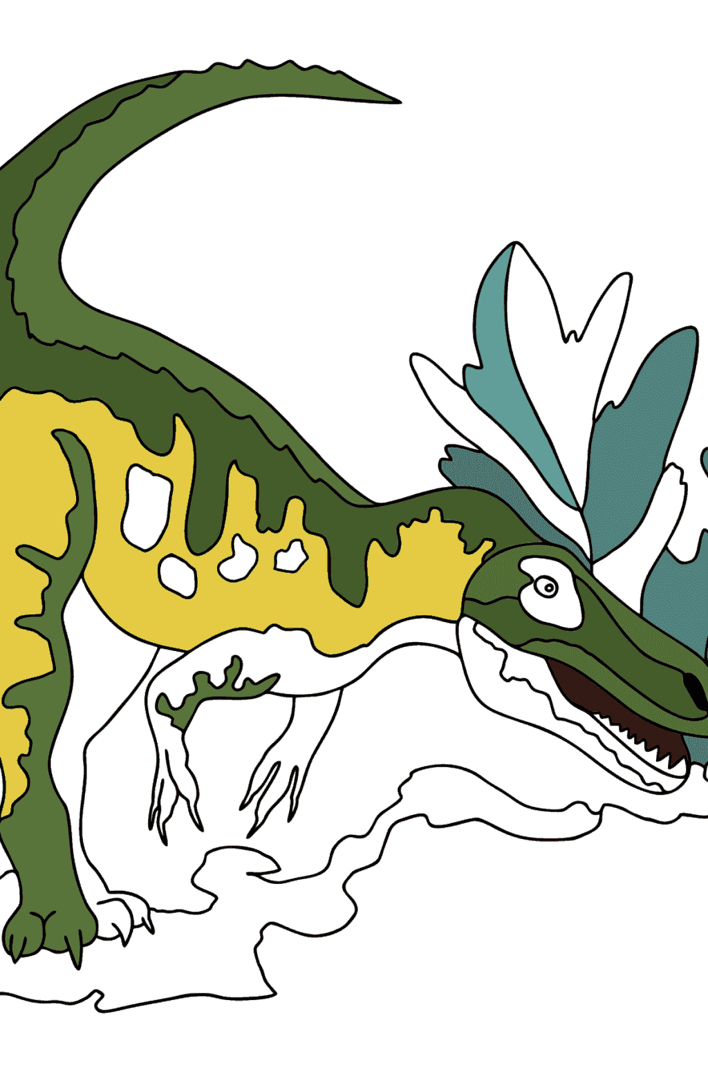 Disegno da colorare di Allosauro ♥ Online o stampare gratis!