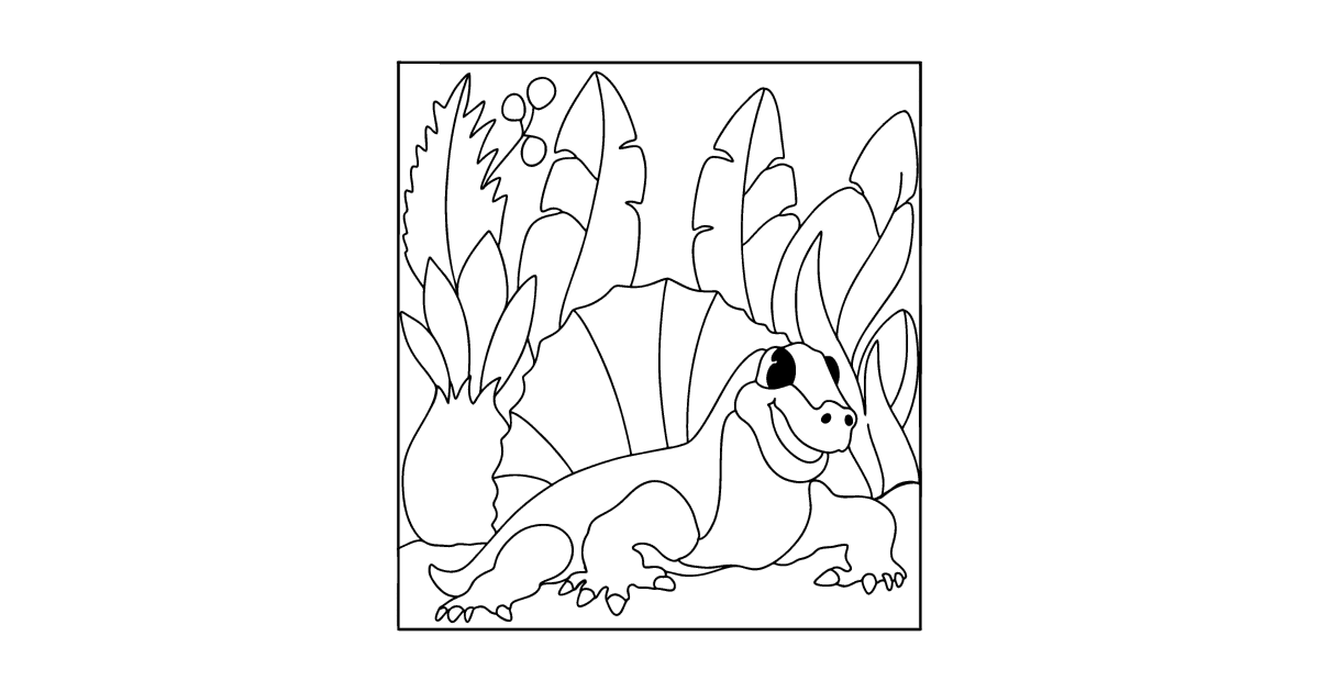 Dimetrodon coloring page ♥ Online and Print for Free!