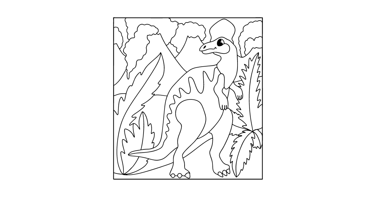 Hadrosaur coloring page ♥ Online and Print for Free!