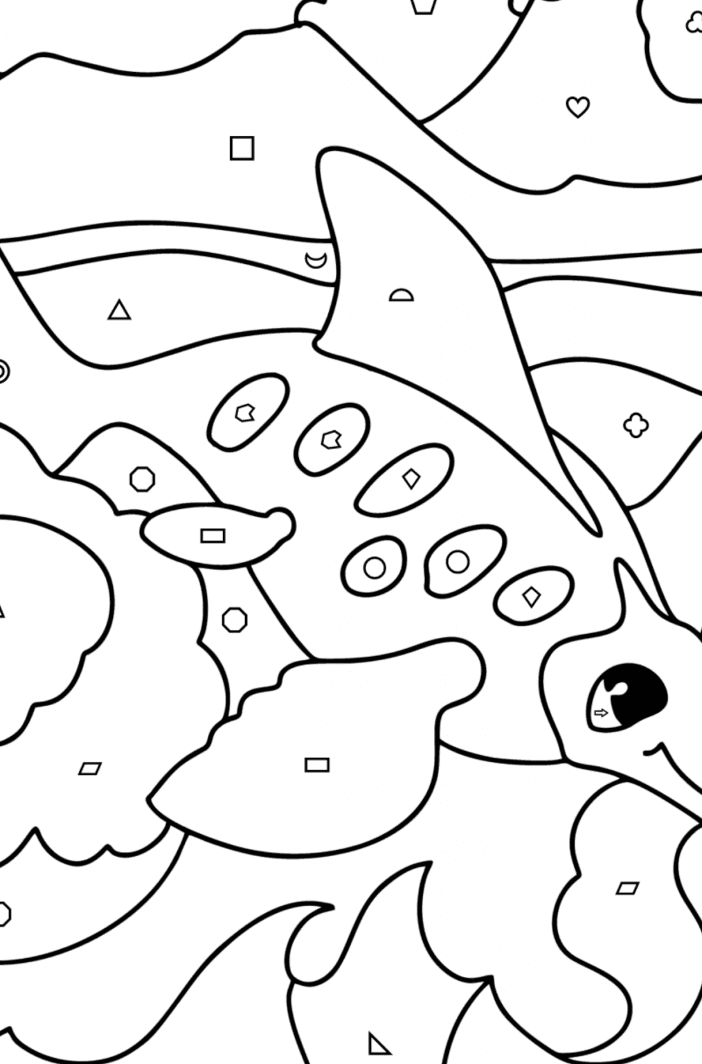 Ichthyosaur coloring page ♥ Online and Print for Free!