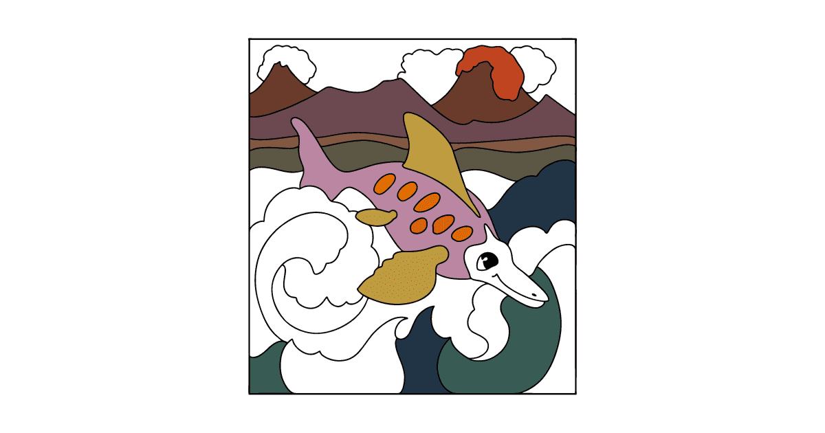 Ichthyosaur coloring page ♥ Online and Print for Free!