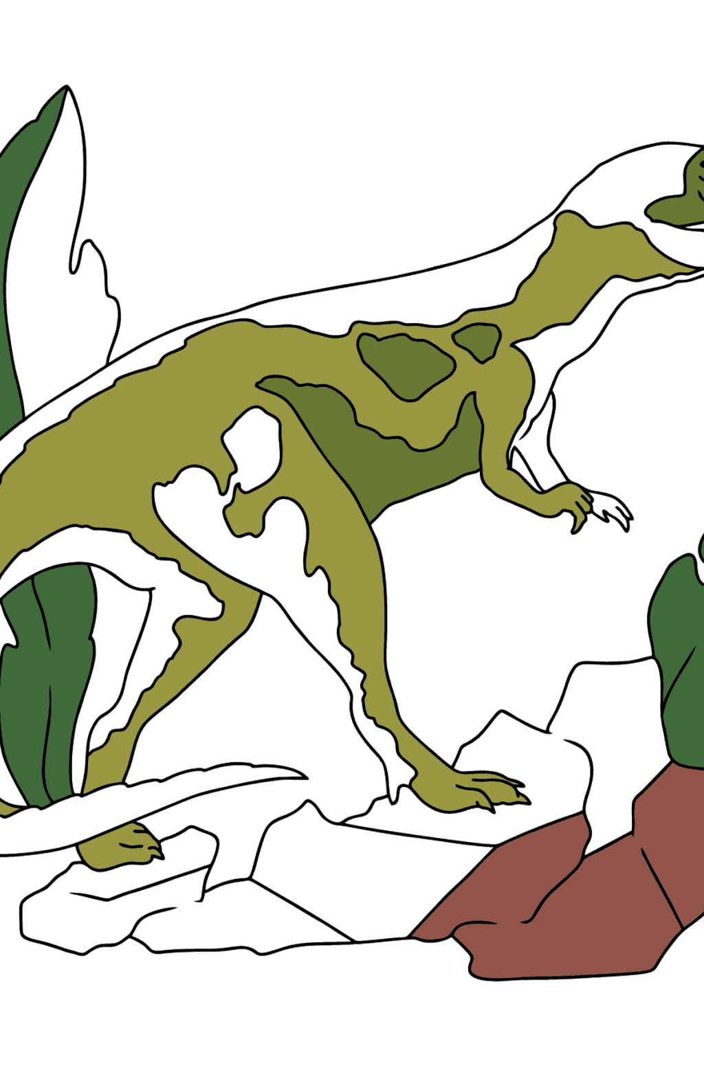 Disegno da colorare di Allosauro ♥ Online o stampare gratis!