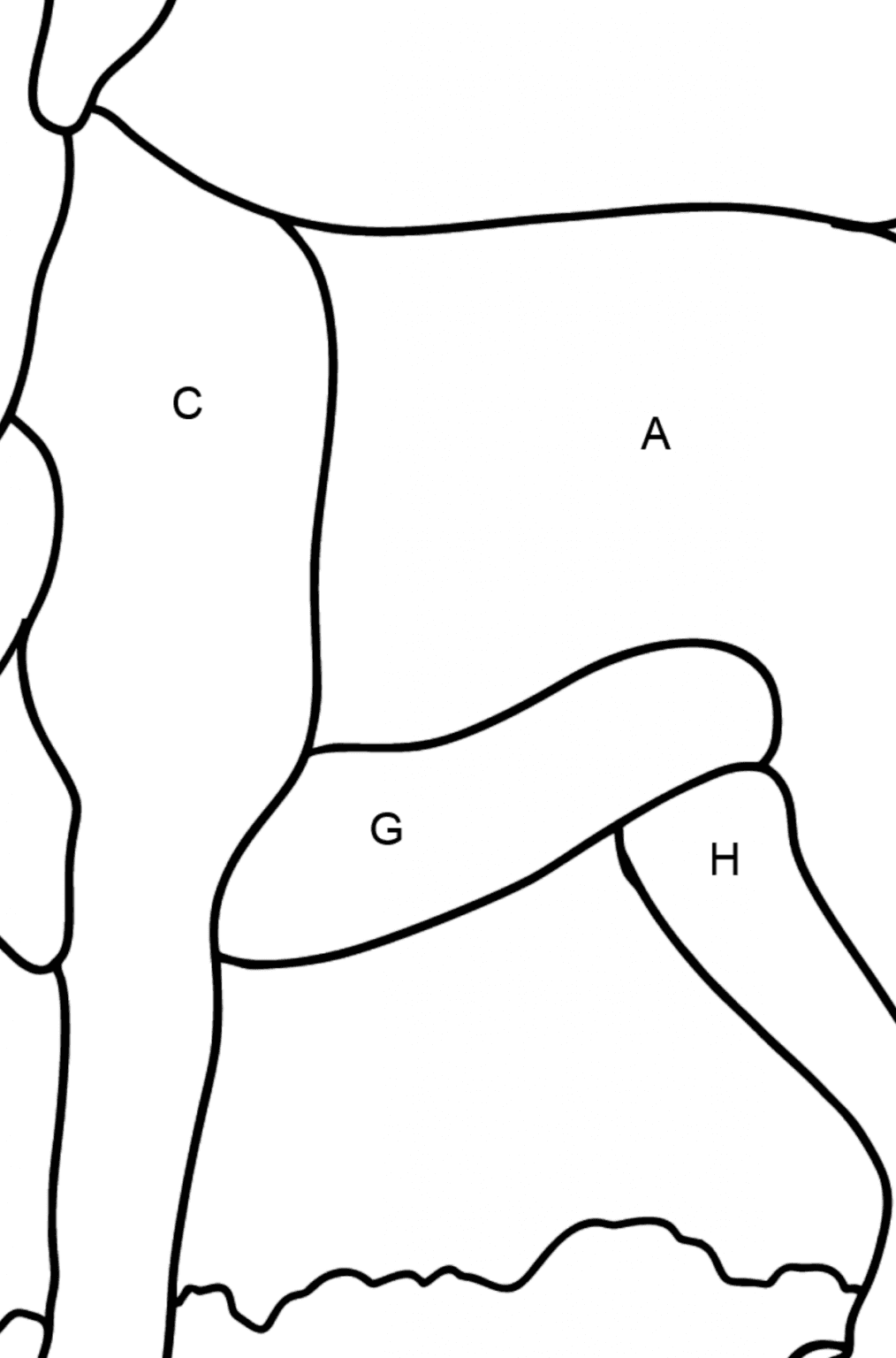 Dibujo de Labrador para colorear para Imprime y en Línea