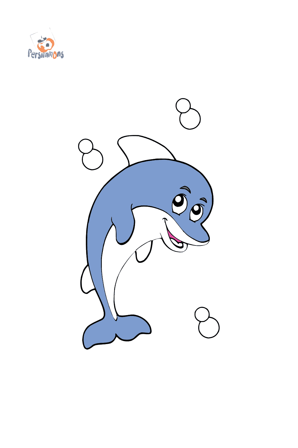 Cartoon dolphin Coloring page ♥ Online and Print for Free!
