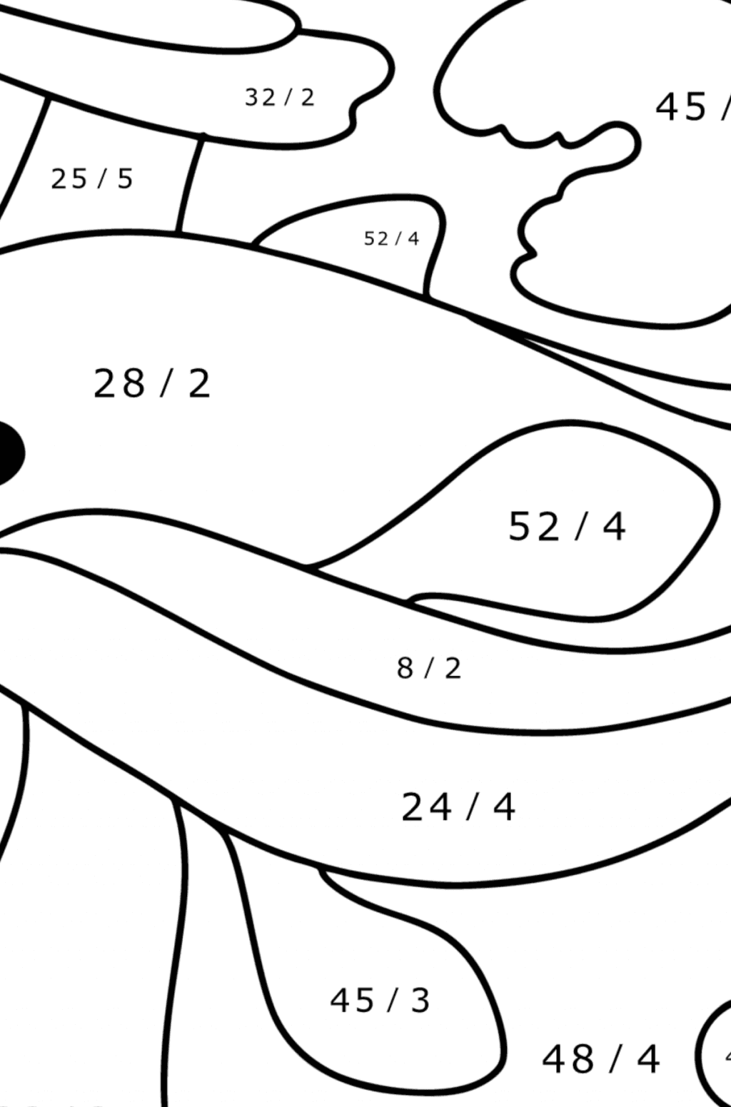 Dolphin in the Sea coloring page ♥ Online and Print for Free!