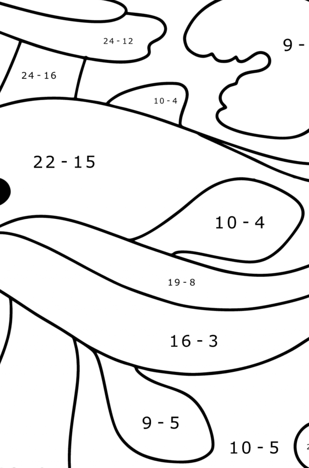 Coloriages Magiques Soustraction - En ligne ou à imprime