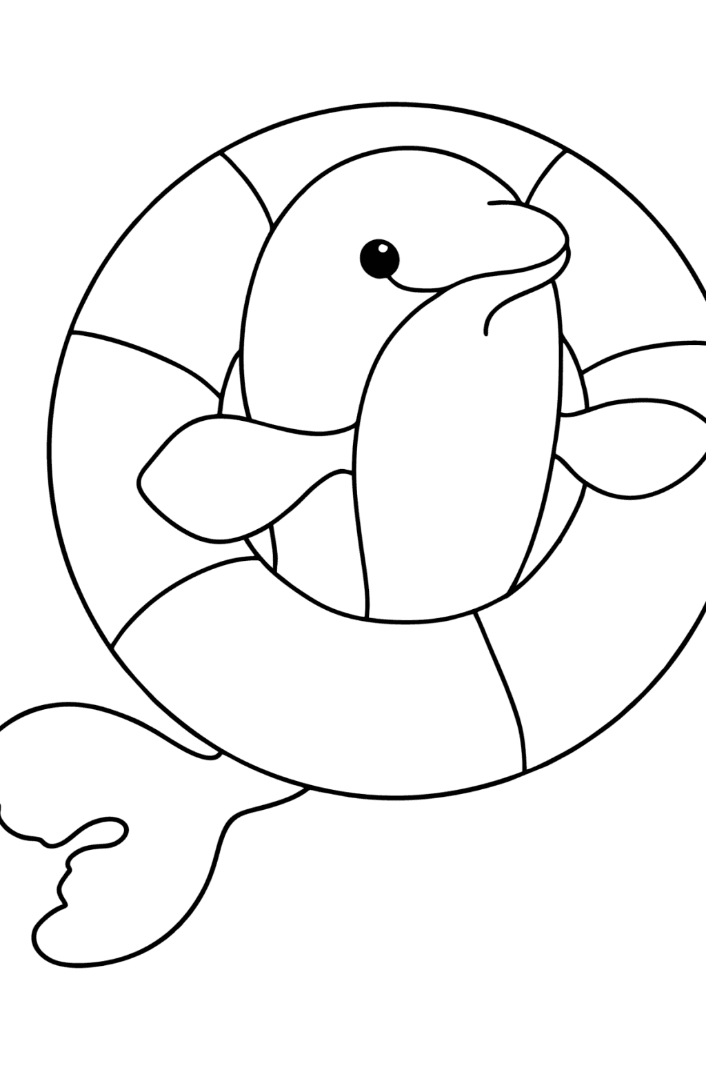 Mewarnai gambar lumba-lumba - Unduh, cetak, online untuk anak-anak!