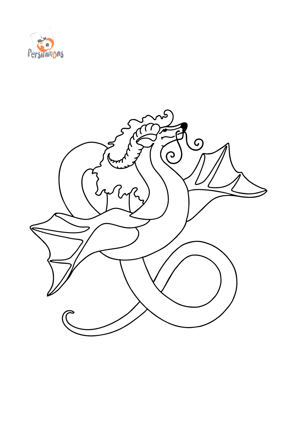 Flying Dragon coloring page ♥ Online and Print for Free!