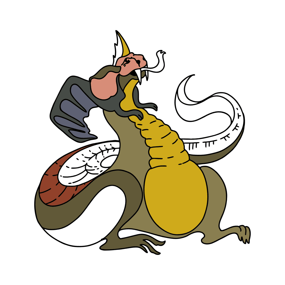 Tired Dragon coloring page ♥ Online and Print for Free!