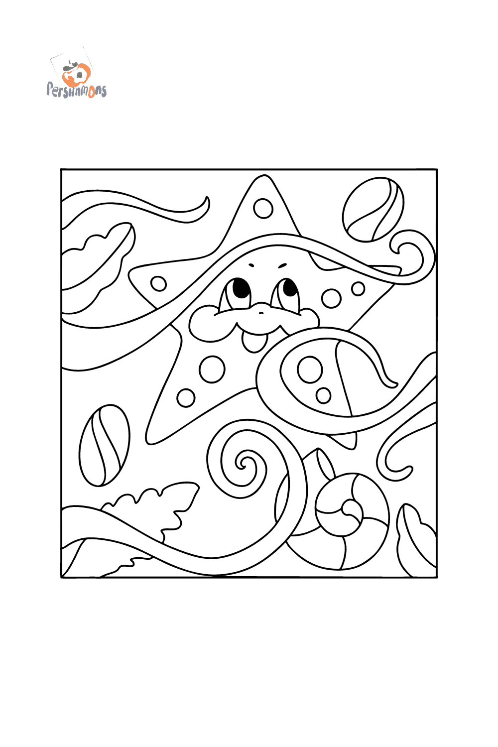 Baby starfish coloring page ♥ Online and Print for Free!