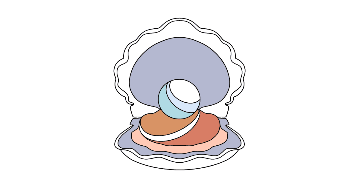 Shell with pearl coloring page ♥ Online and Print for Free!