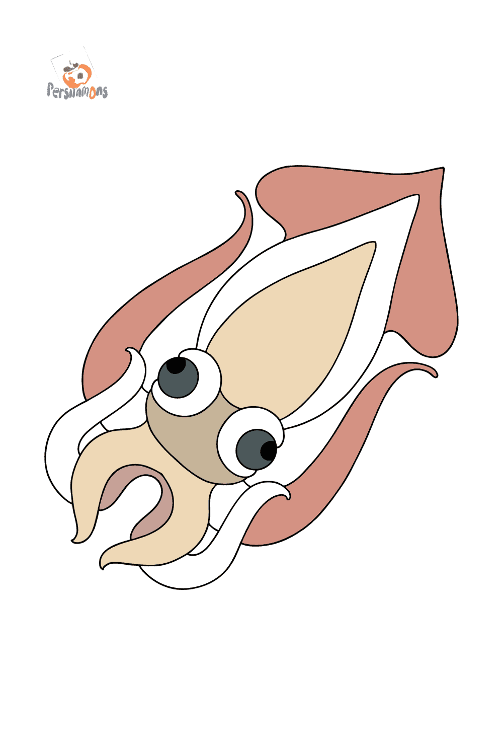 Kleurplaat inktvis - Online en uitprinten is gratis!