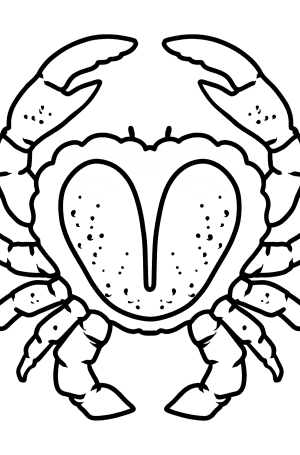 Desen de colorat crab ♥ Online și Imprimați Gratuit!
