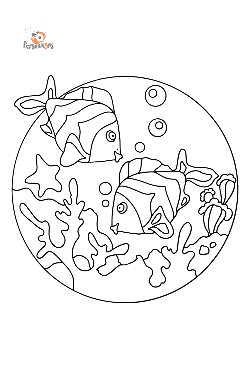 Mewarnai gambar ikan - Unduh, cetak, online untuk anak-anak!