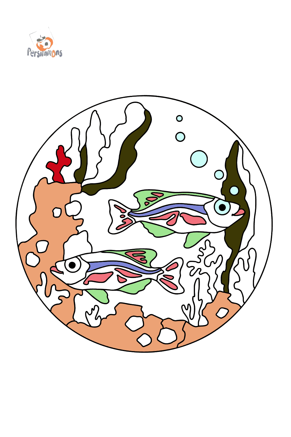 Coloring Page - Fish are Swimming - Print for free!