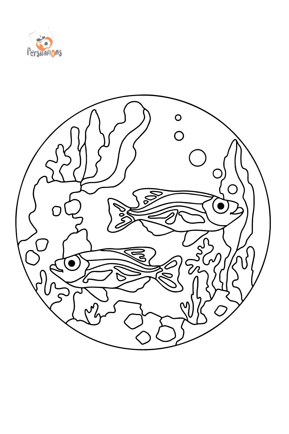 Coloring Page - Fish are Swimming - Print for free!