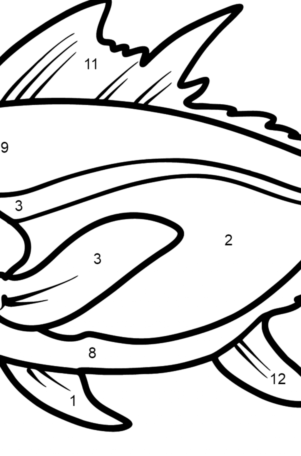 Tuna coloring page - Download, Print, and Color Online!