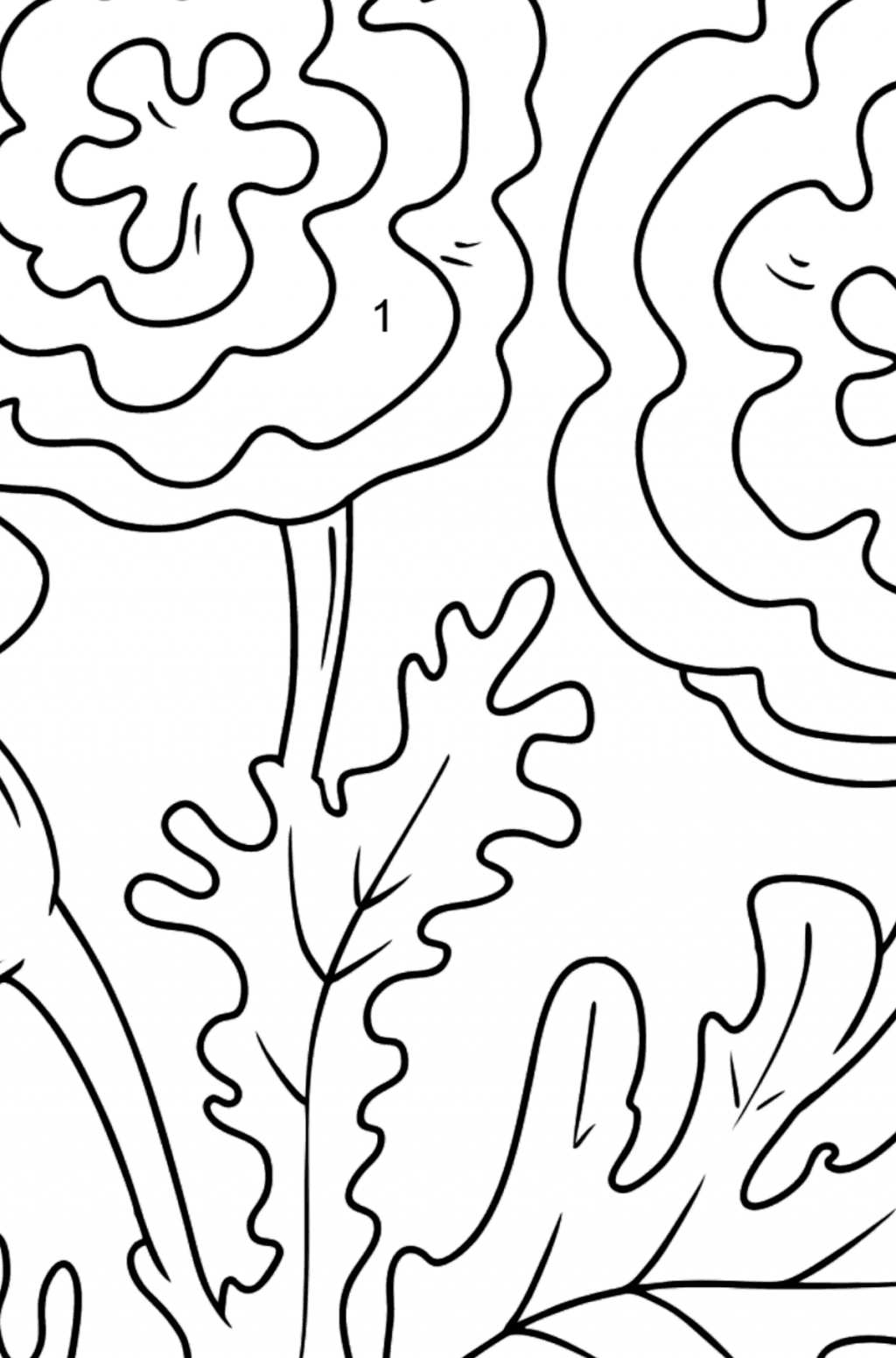 Coloring Page - Autumn flowers ♥ Online and Print for Free!