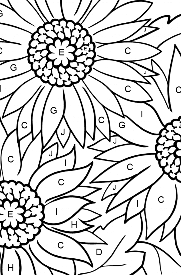 Blue Gerbera Coloring Page ♥ Online and Print for Free!