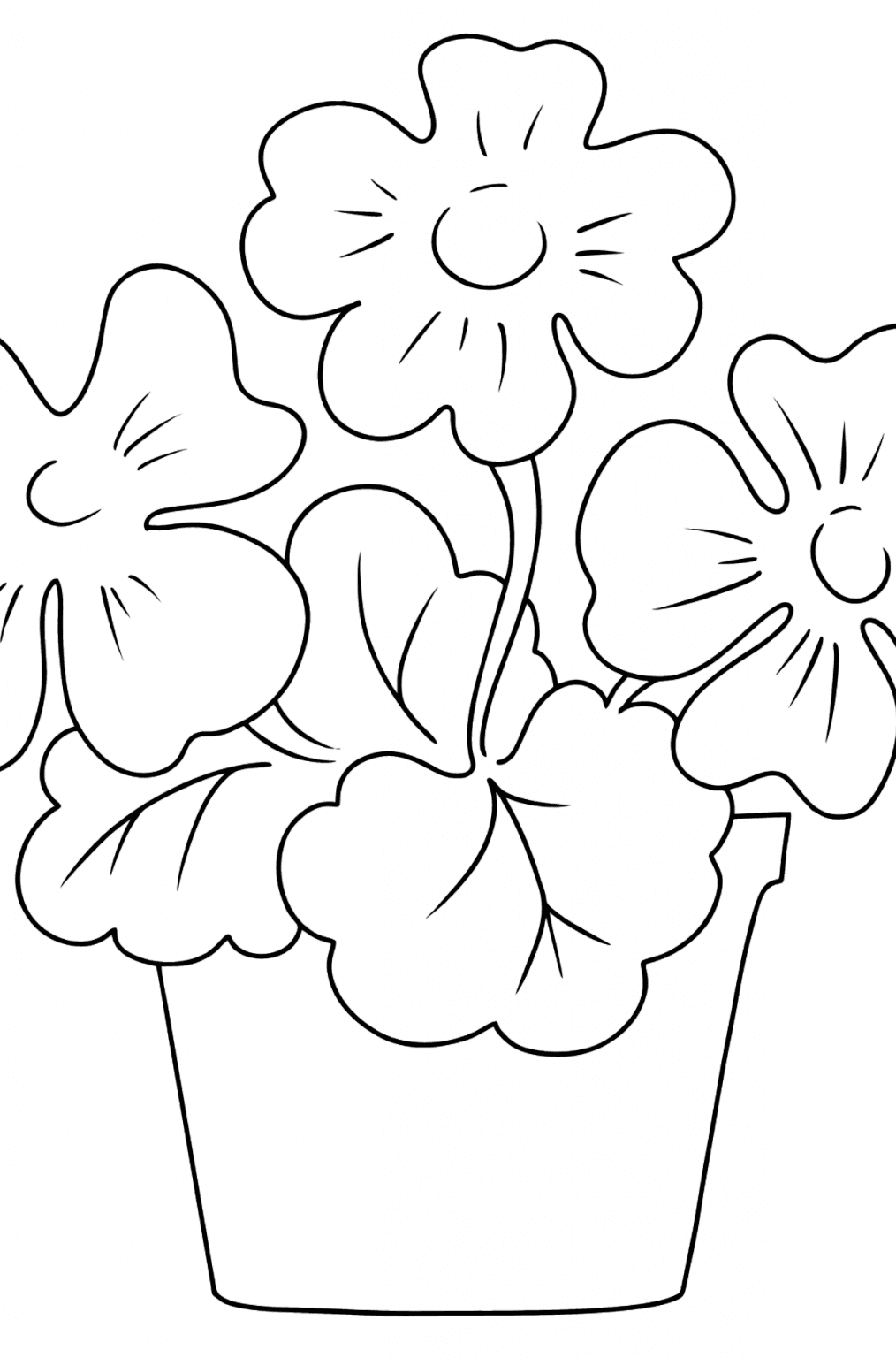 Dibujos para Colorear Flor - Descarga, Imprime (A4), Colorea en Línea