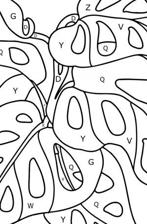 Monstera monkey mask coloring page ♥ Online and Print for Free!
