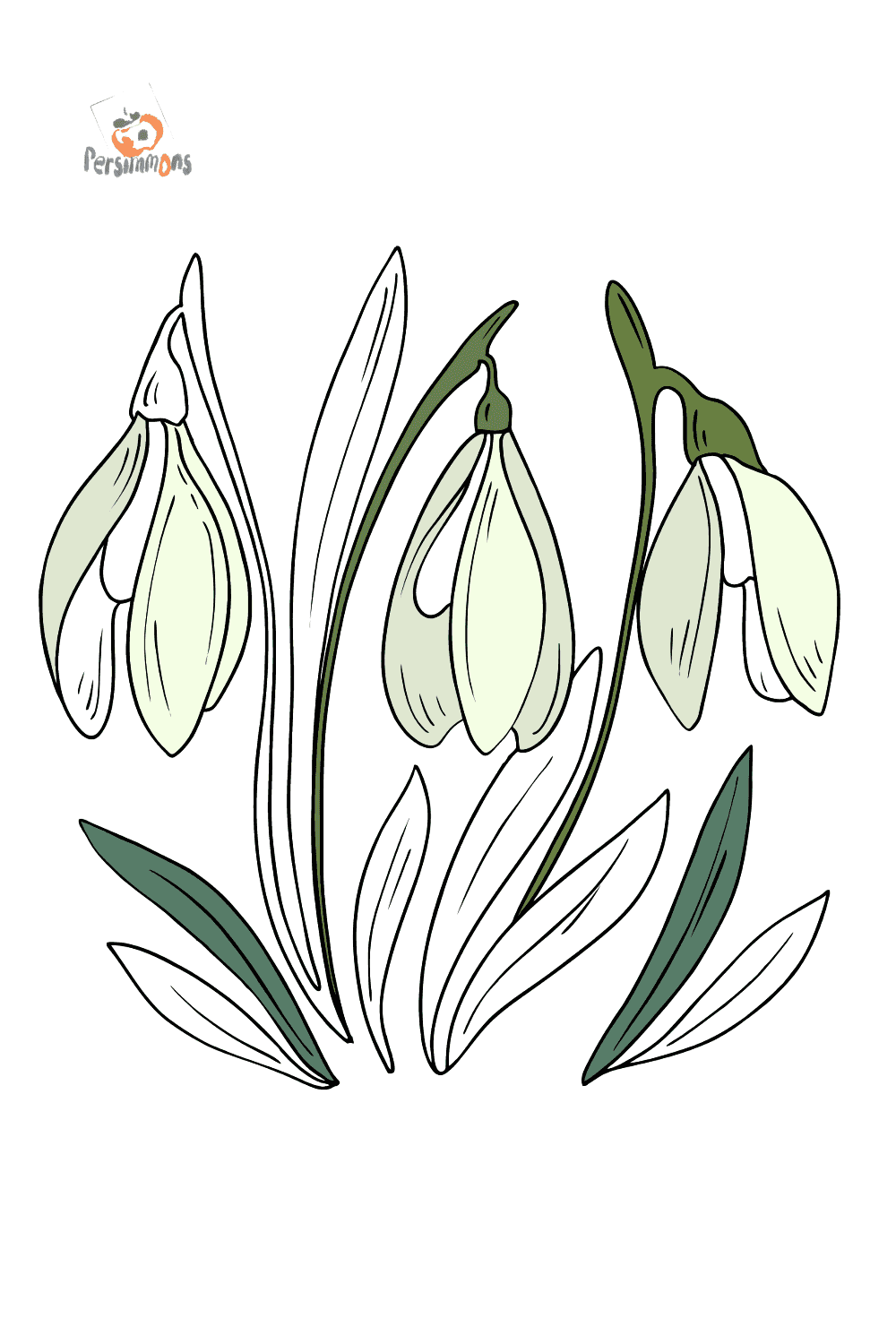 Snowdrops Coloring Page ♥ Online and Print for Free!