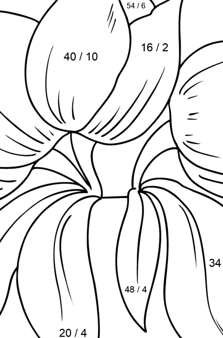 Boyama sayfası lale ücretsiz | Coloring-for-Kids.com