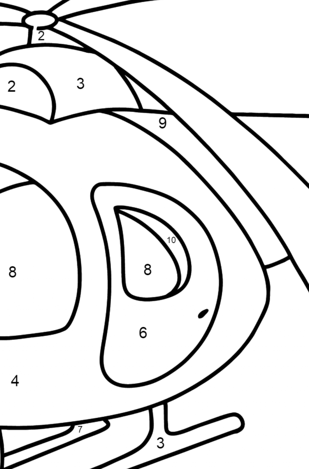 Desen de colorat minunat elicopter ♥ Online și Imprimați Gratuit!