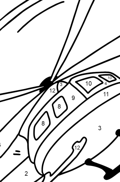 Helicopter coloring page online ♥ Print and Online for Free!