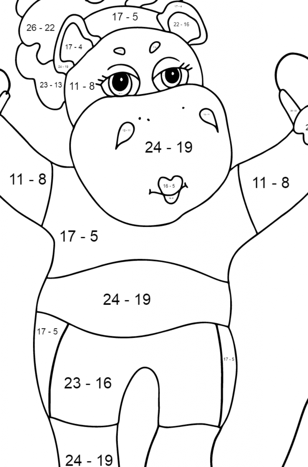 Coloriages Magiques Soustraction - En ligne ou à imprime