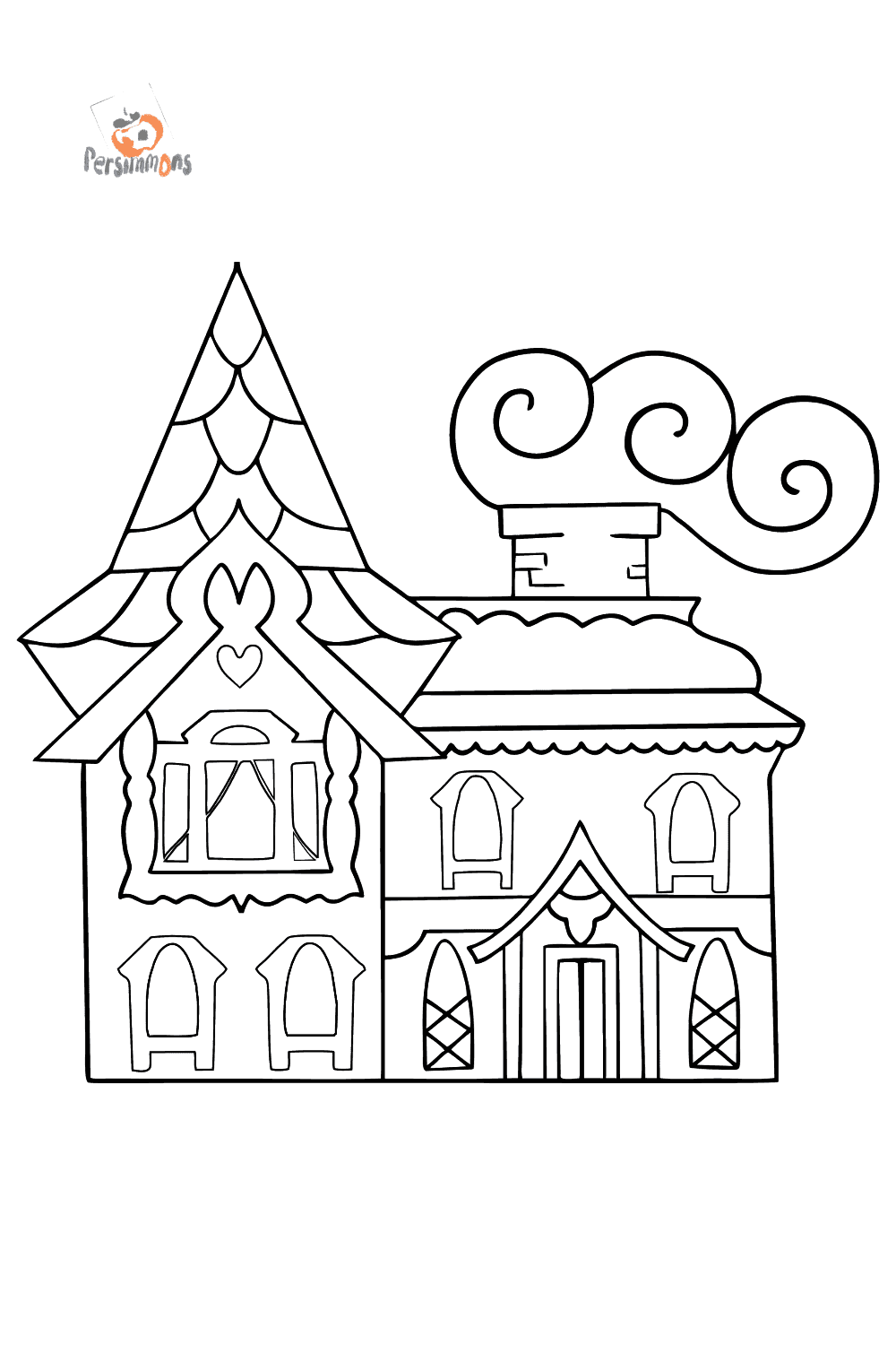 House castle coloring page (difficult) ♥ Online and Print for Free!