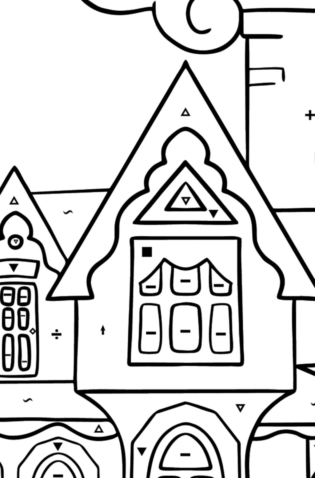 Kolorowanka Cudowny Dom (trudna) | Coloring-for-Kids.com