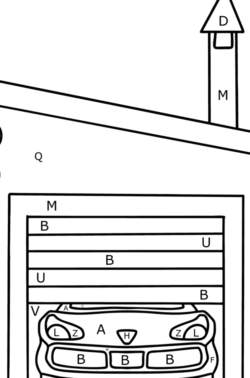 Garage coloring page for Kids ♥ Online and Printable for Free!