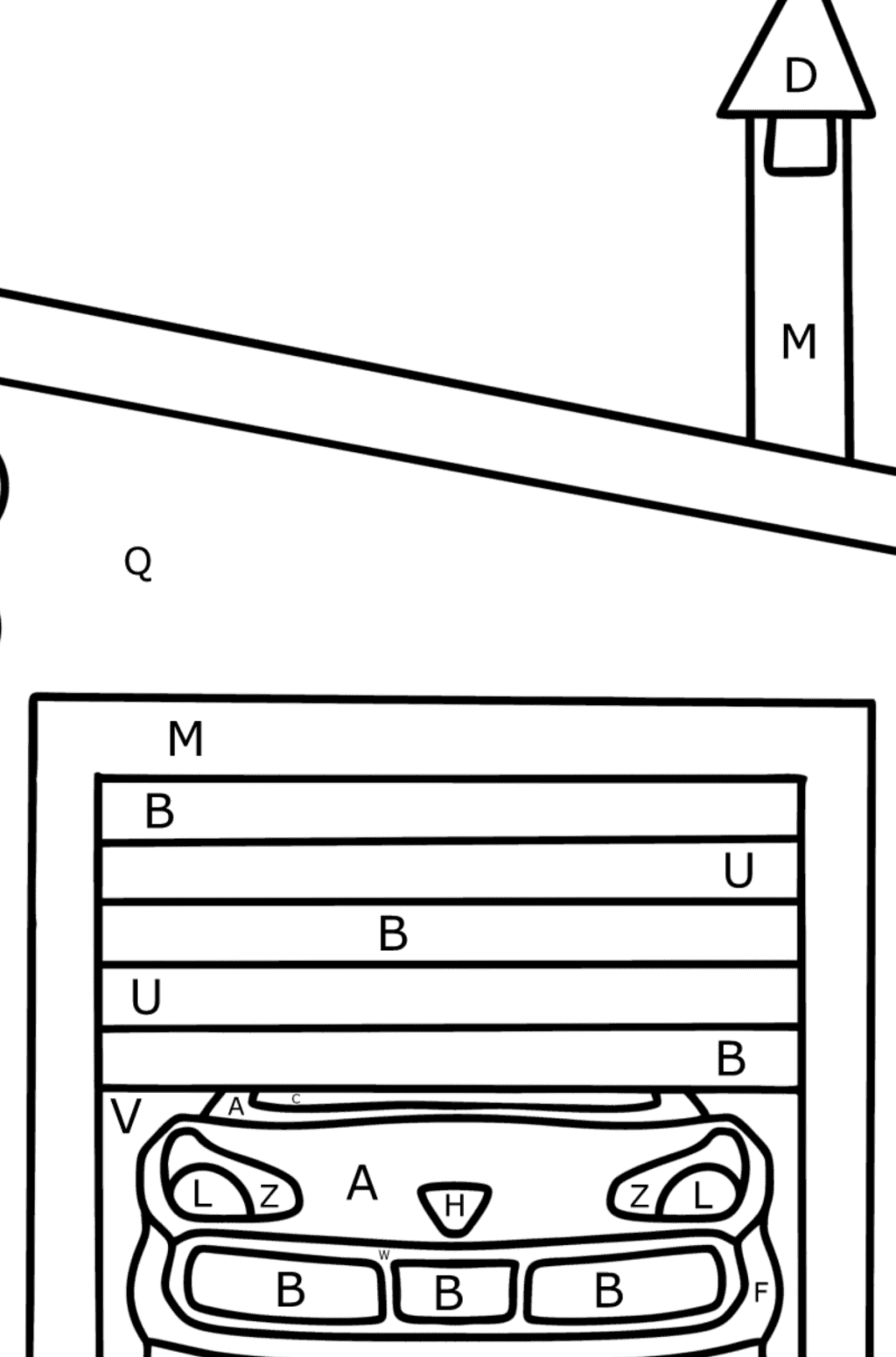 Garage coloring page for Kids ♥ Online and Printable for Free!