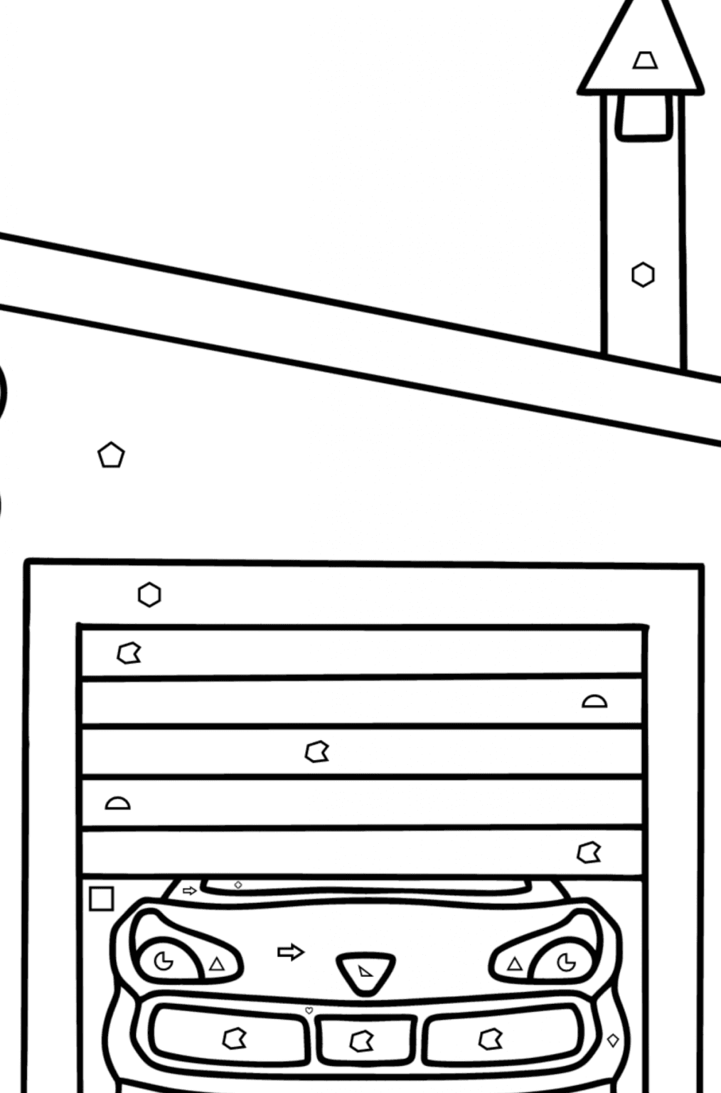 Dibujo de Garaje para colorear - Imprime y en Línea