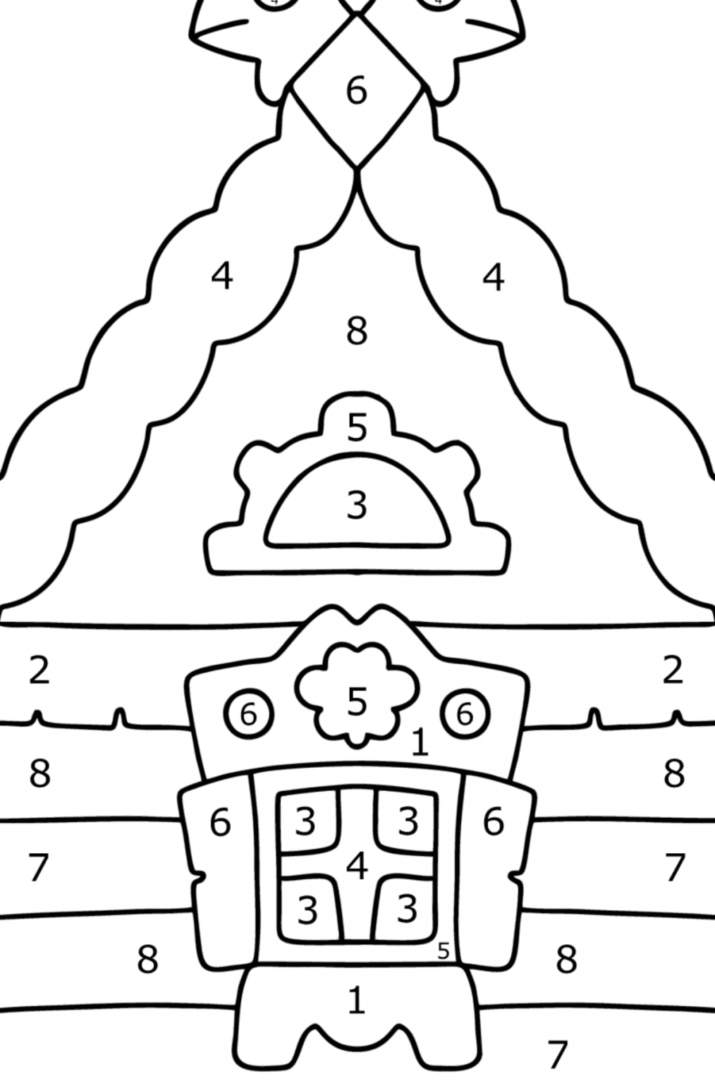 Log Cabin coloring page ♥ Online and Print for Free!