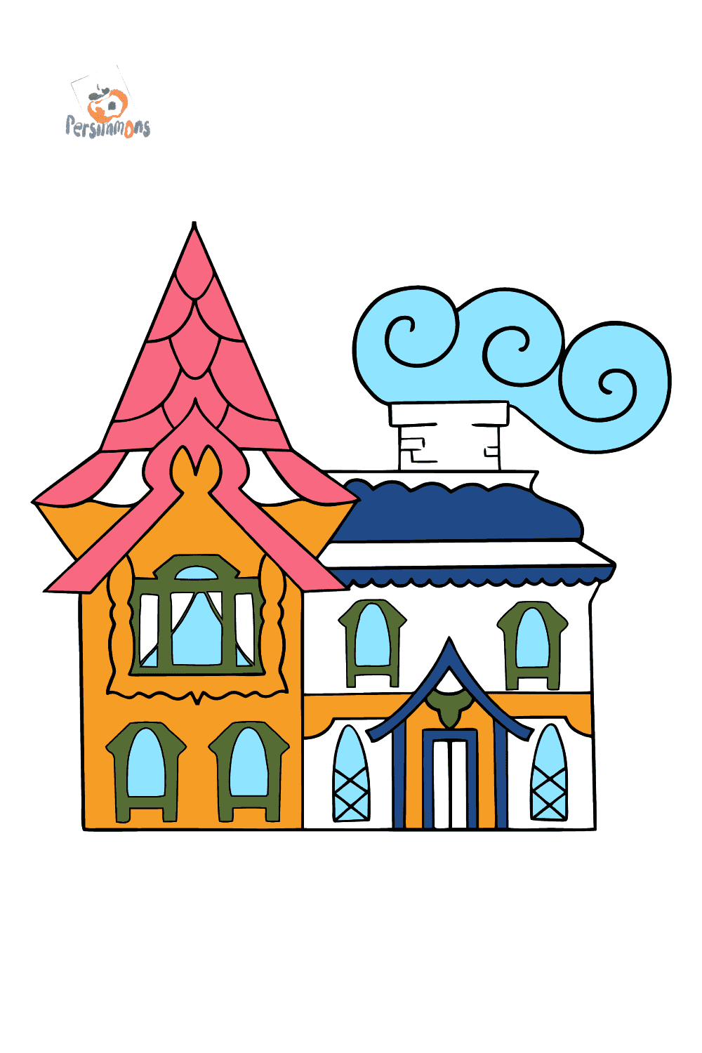 House castle coloring page (Easy) ♥ Online and Print for Free!