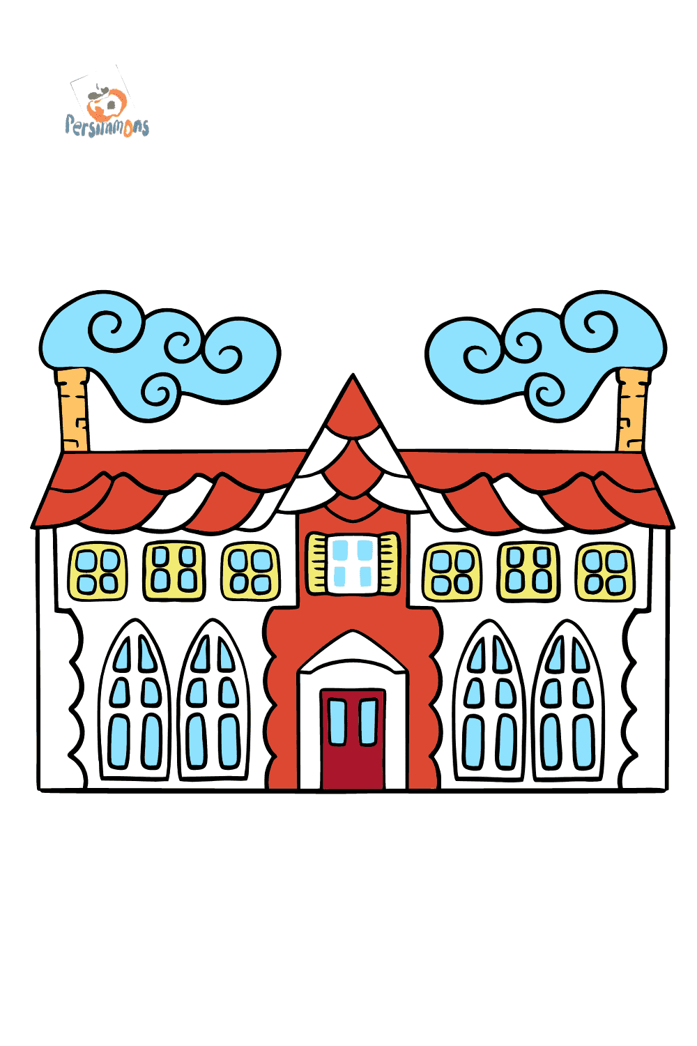 Beautiful House Coloring Page ♥ Online and Print for Free!