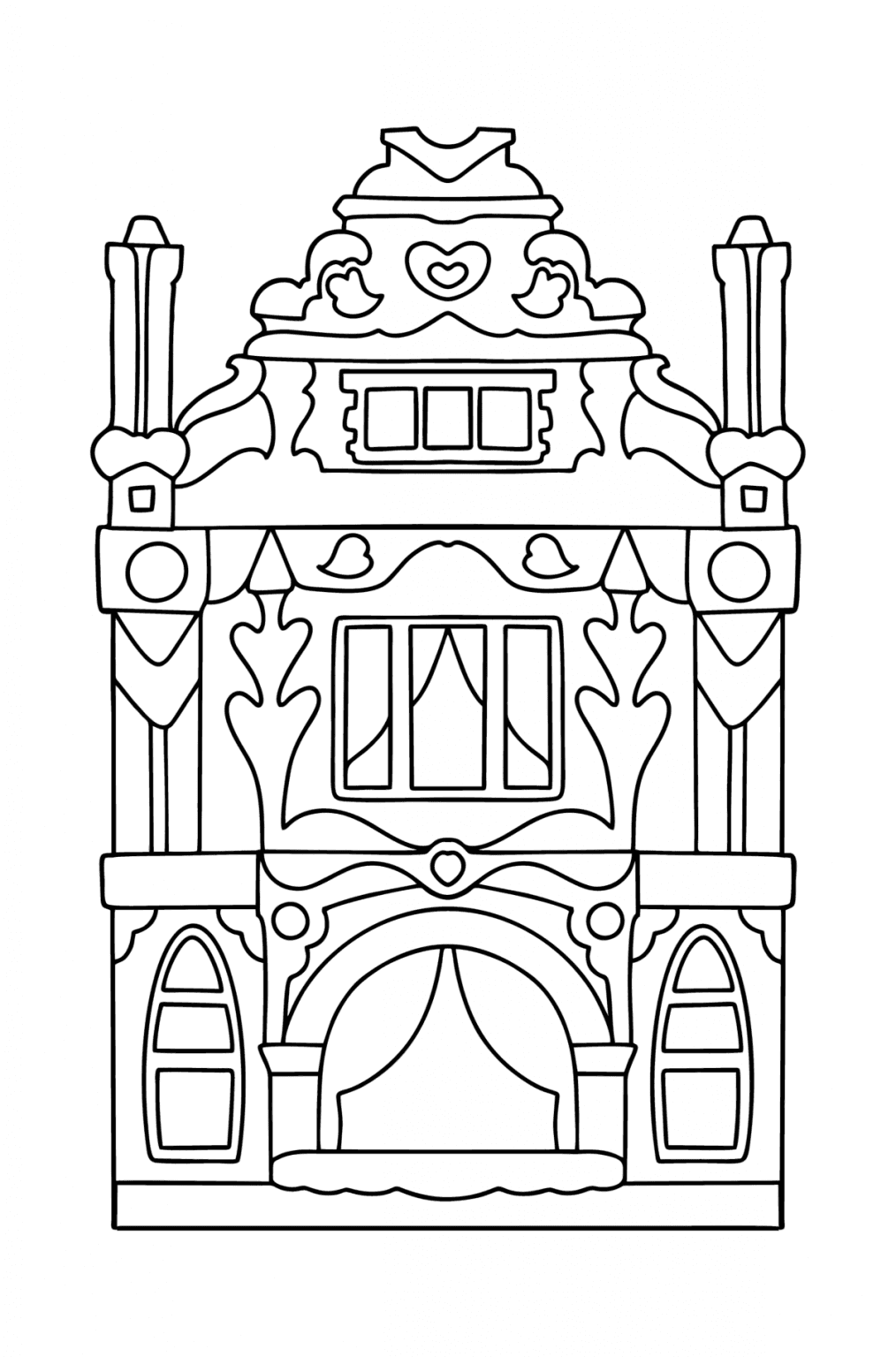 Two Storey House coloring page ♥ Online and Print for Free!