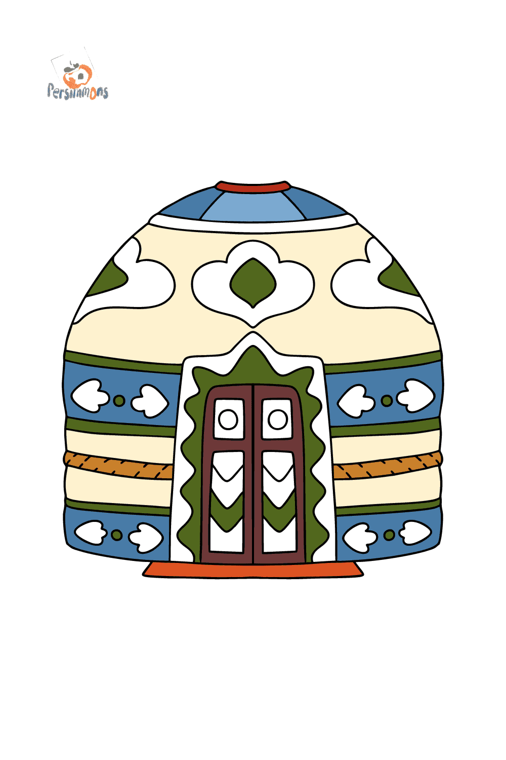Yurt of nomad coloring page ♥ Online and Print for Free!