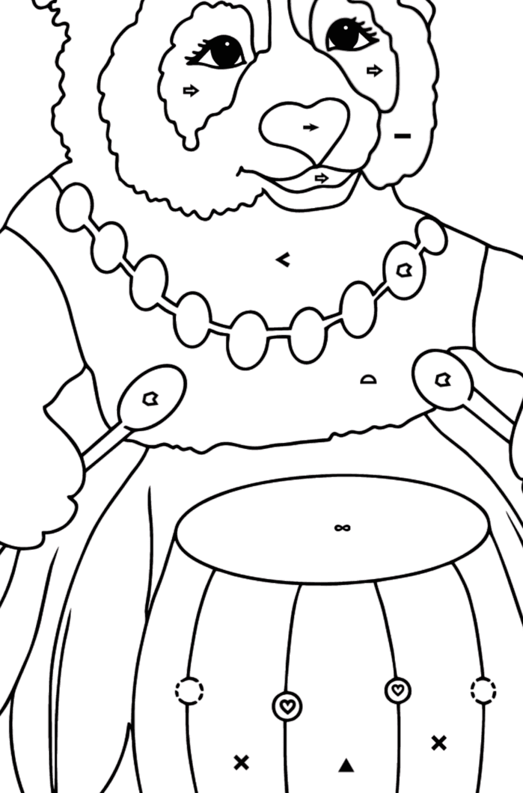 Boyama sayfası çocuklar için panda | Coloring-for-Kids.com