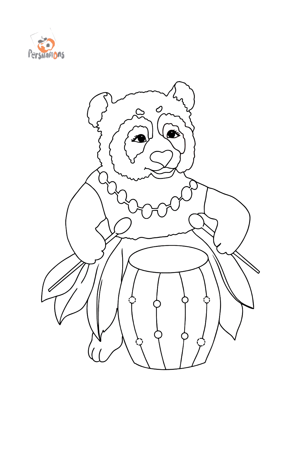 Boyama sayfası çocuklar için panda | Coloring-for-Kids.com