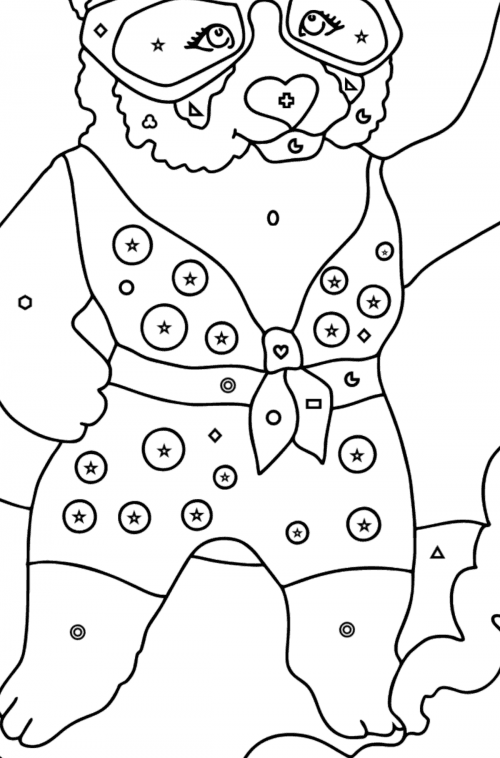 Cartoon Panda (Hard) coloring page ♥ Online and Print for Free!