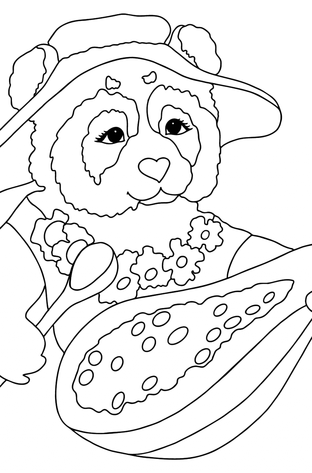 Desene de colorat panda ♥ Descărcați, imprimați, online!